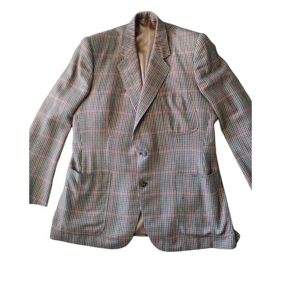 Suits & Blazers | Vintage 8s English 100 Cashmere George Harrison Plaid ...